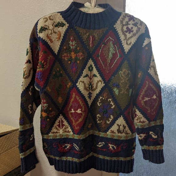 Gallagher | Sweaters | Vintage Gallagher Chunky Cottage Knitwear ...